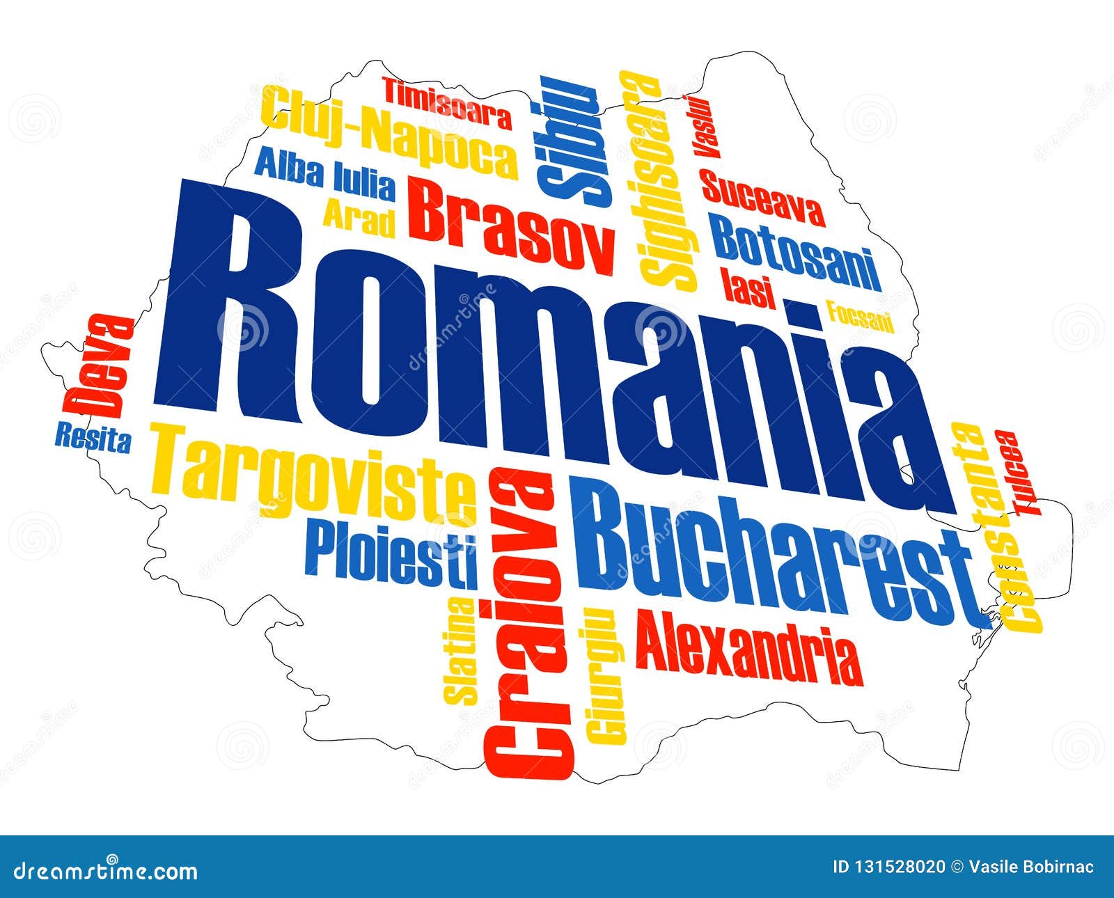 Romania Map And Cities Stock Photo | CartoonDealer.com #131263050