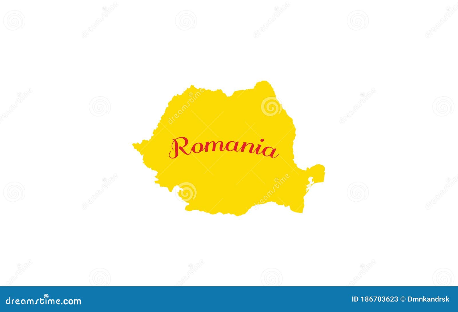Romania map country shape stock vector. Illustration of geographical ...