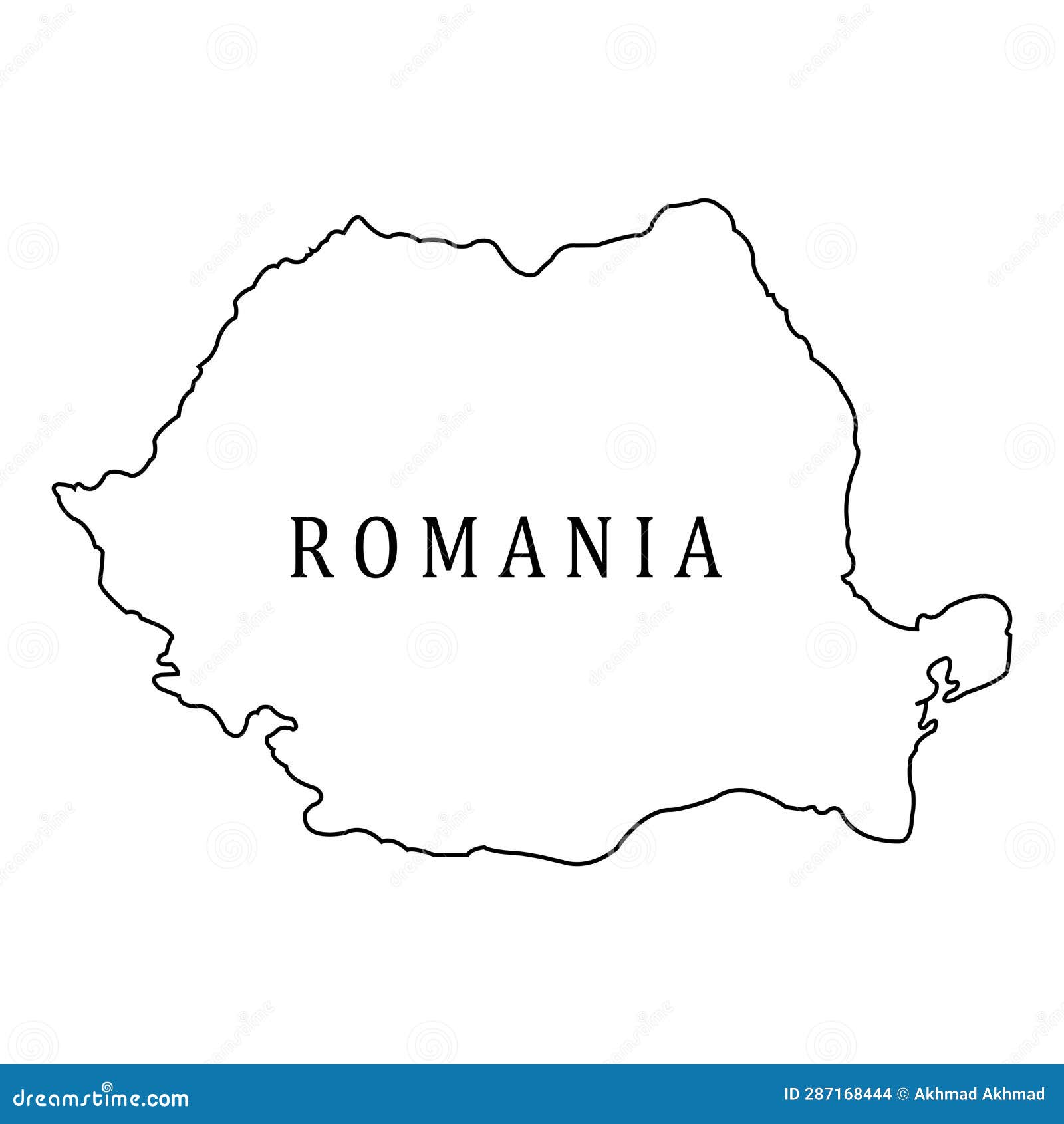 Romania map icon stock vector. Illustration of geographical - 287168444