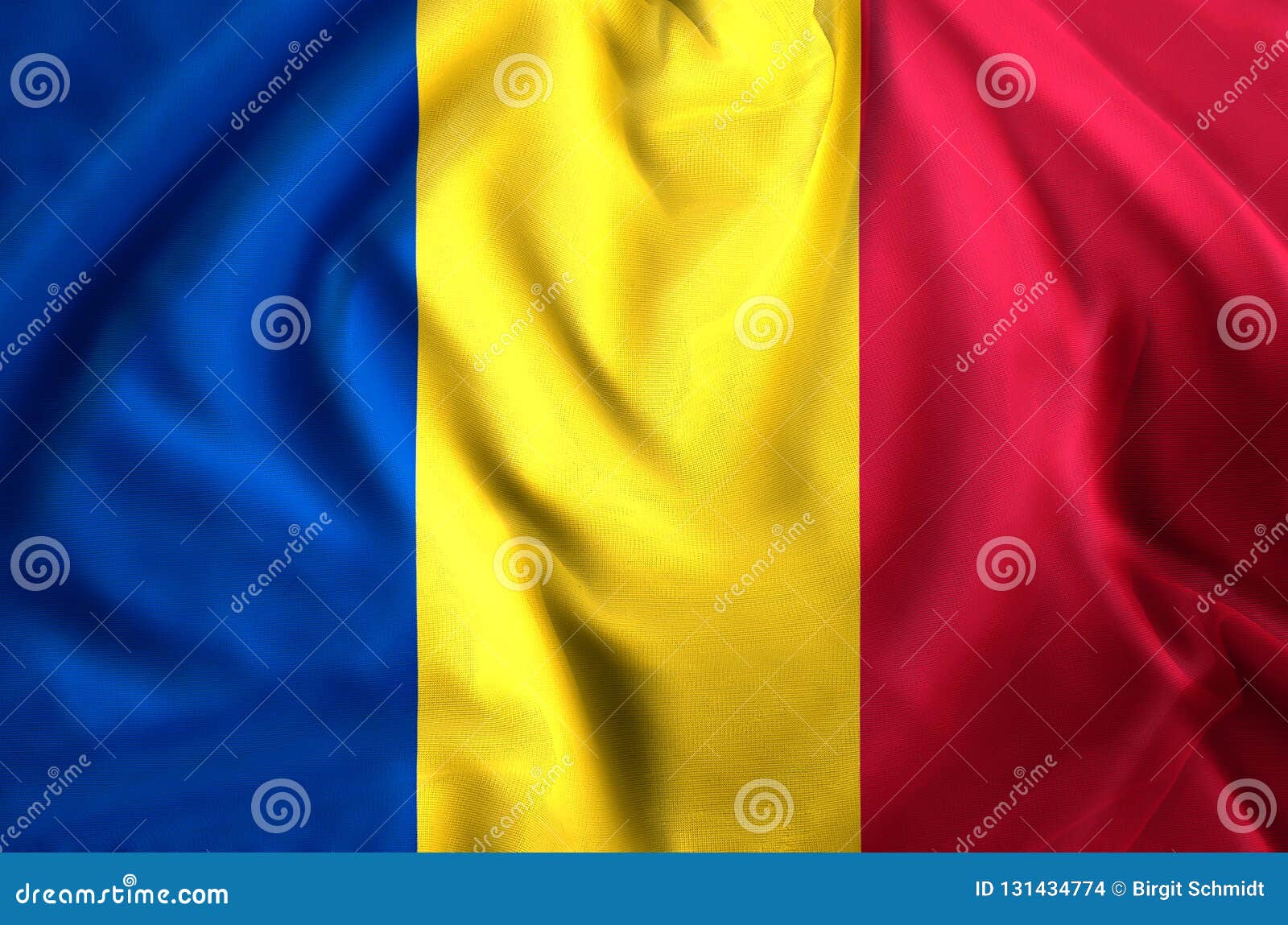 Romania Flag A Large Group Of People Form To Create The Shape Of The