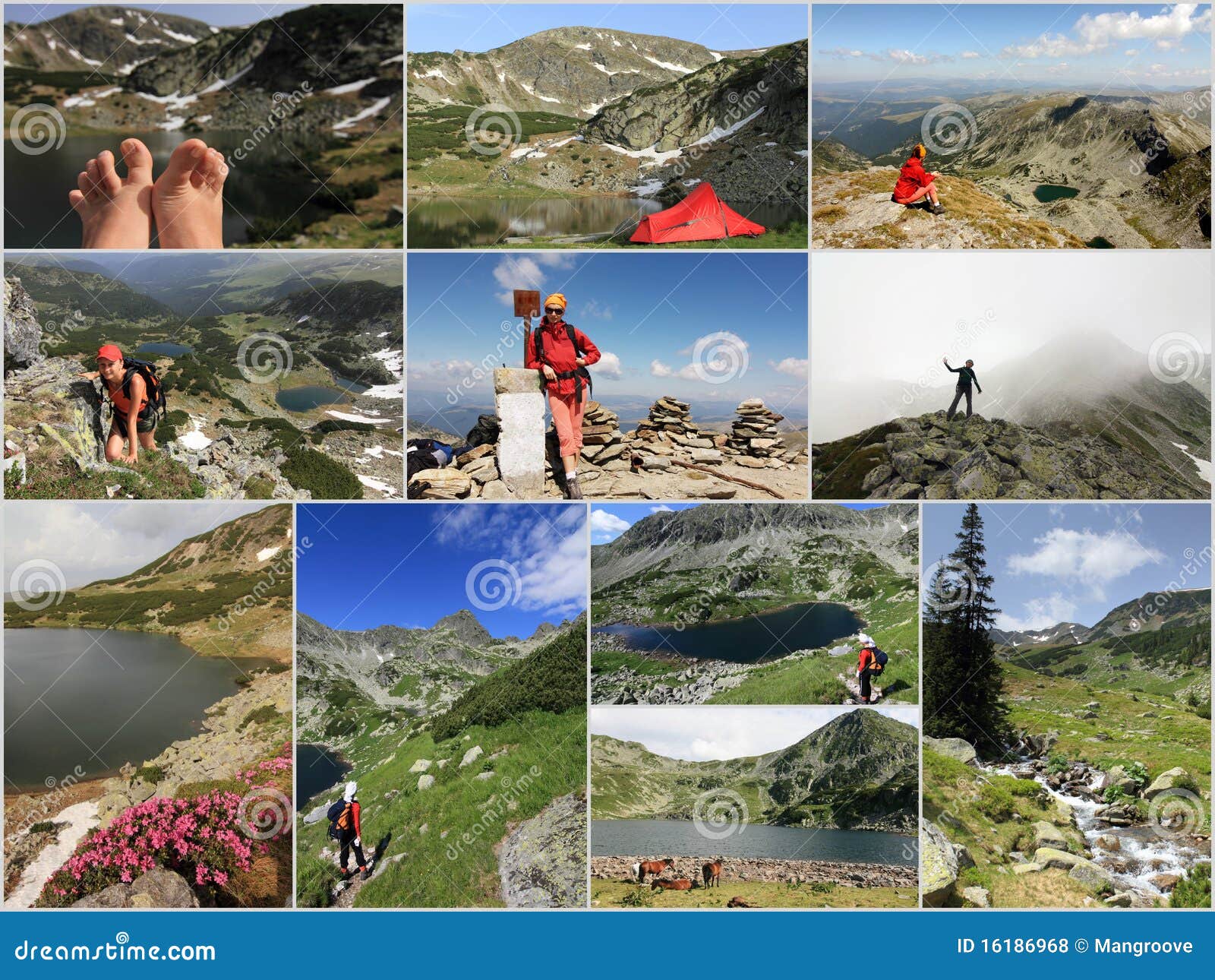 Romania, Mountain Collage in Summer Stock Photo - Image of glacier ...
