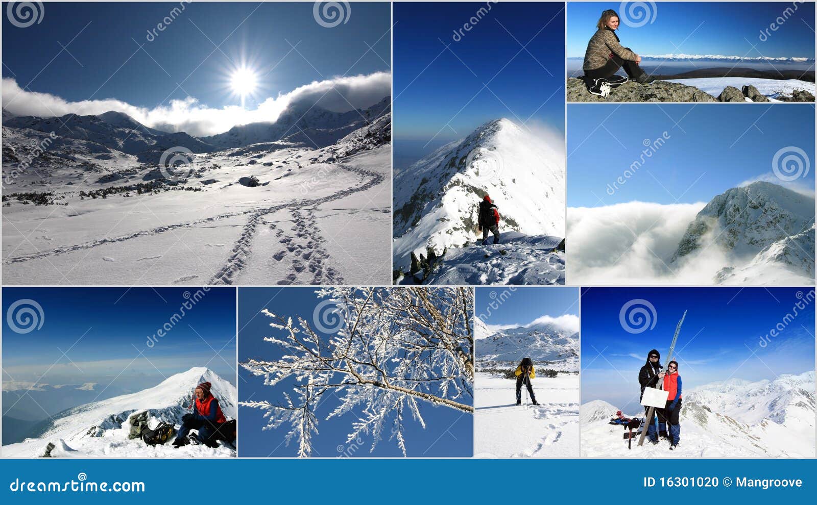 Romania, Mountain Collage in Winter Stock Photo - Image of collage ...