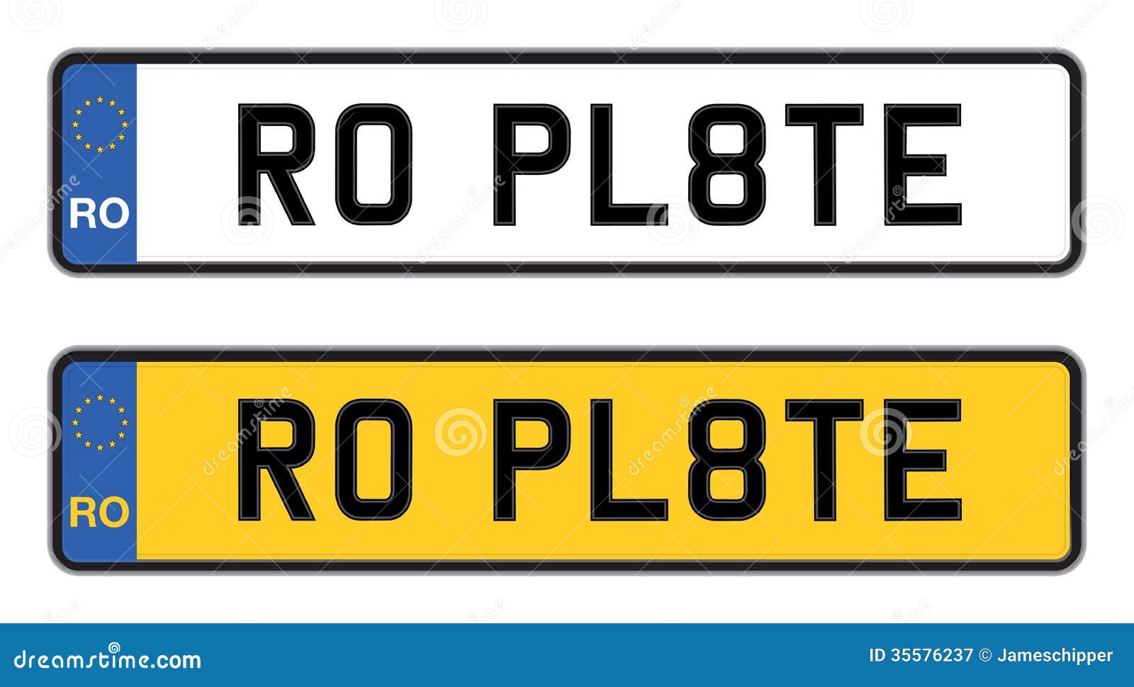 Romania number plate stock vector. Illustration of transport - 35576237