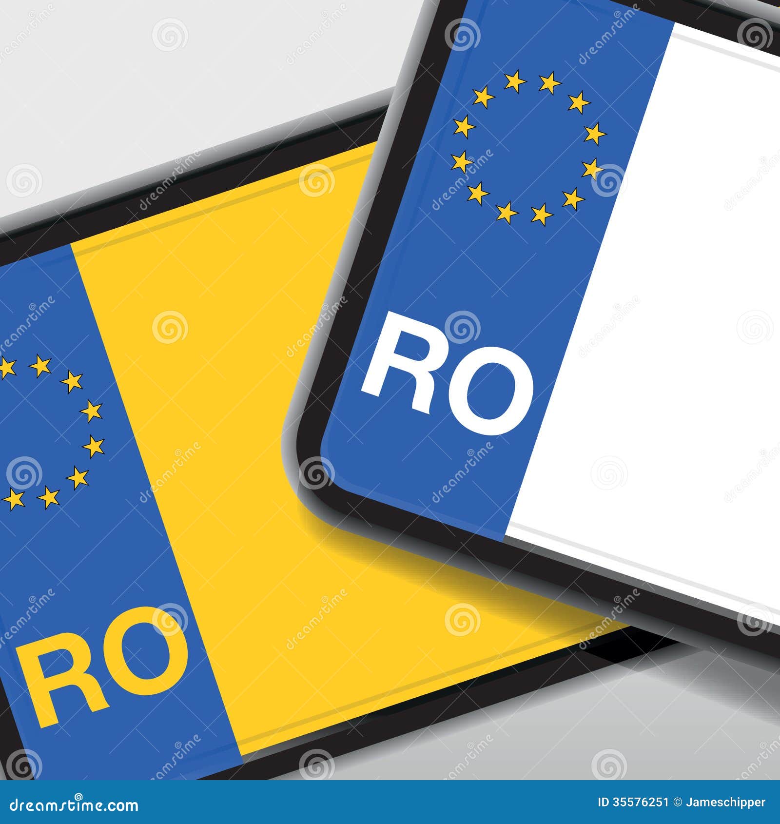 Romania number plate stock vector. Illustration of highway - 35576251