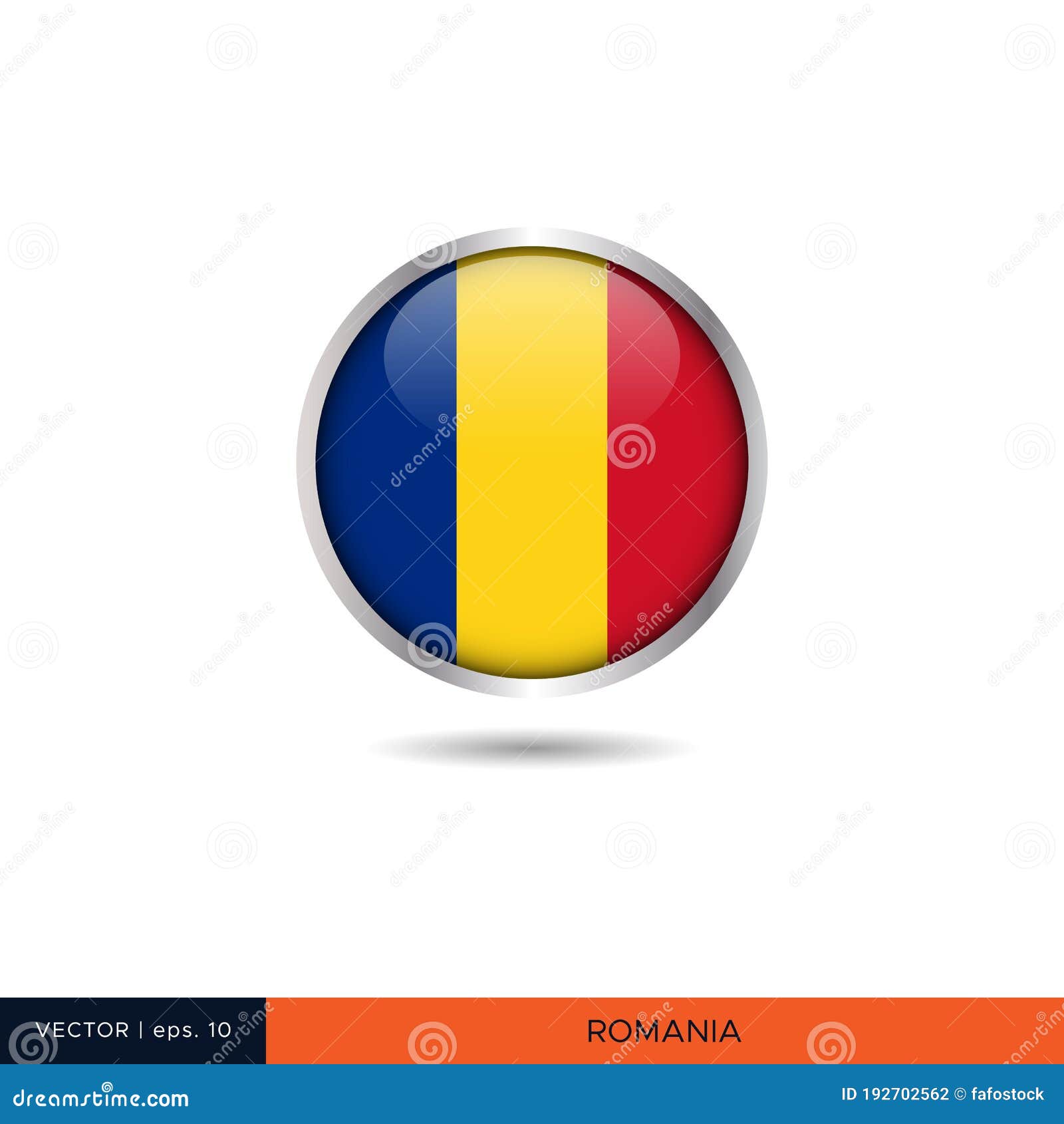 Romania Round Flag Vector Design. Stock Vector - Illustration of modern ...
