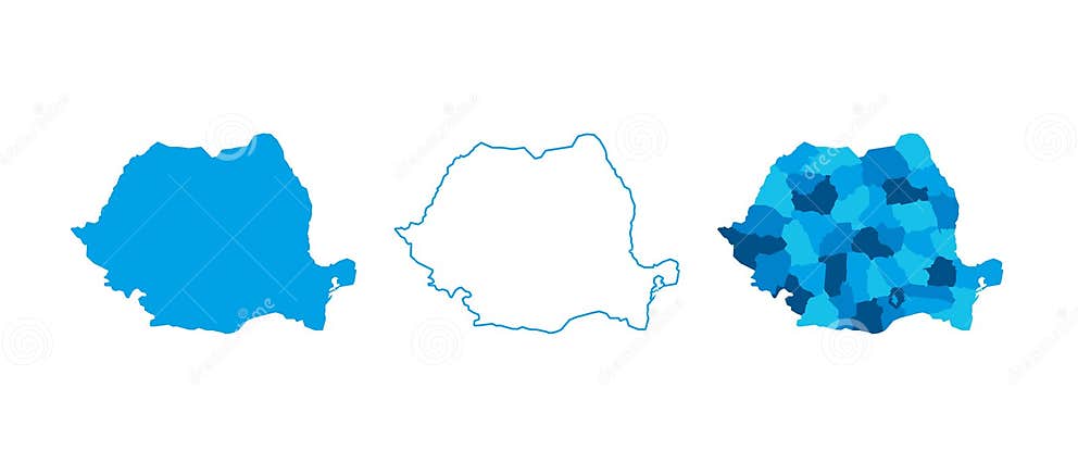 Romania Political Map of Administrative Divisions Stock Illustration ...