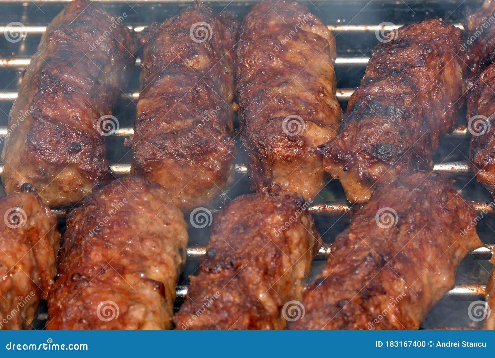 Romania Traditional Meatballs or Mici Barbeque Stock Photo - Image of ...
