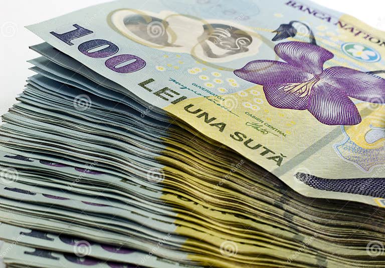 Romanian 100 lei stock image. Image of financial, colorful - 19241243