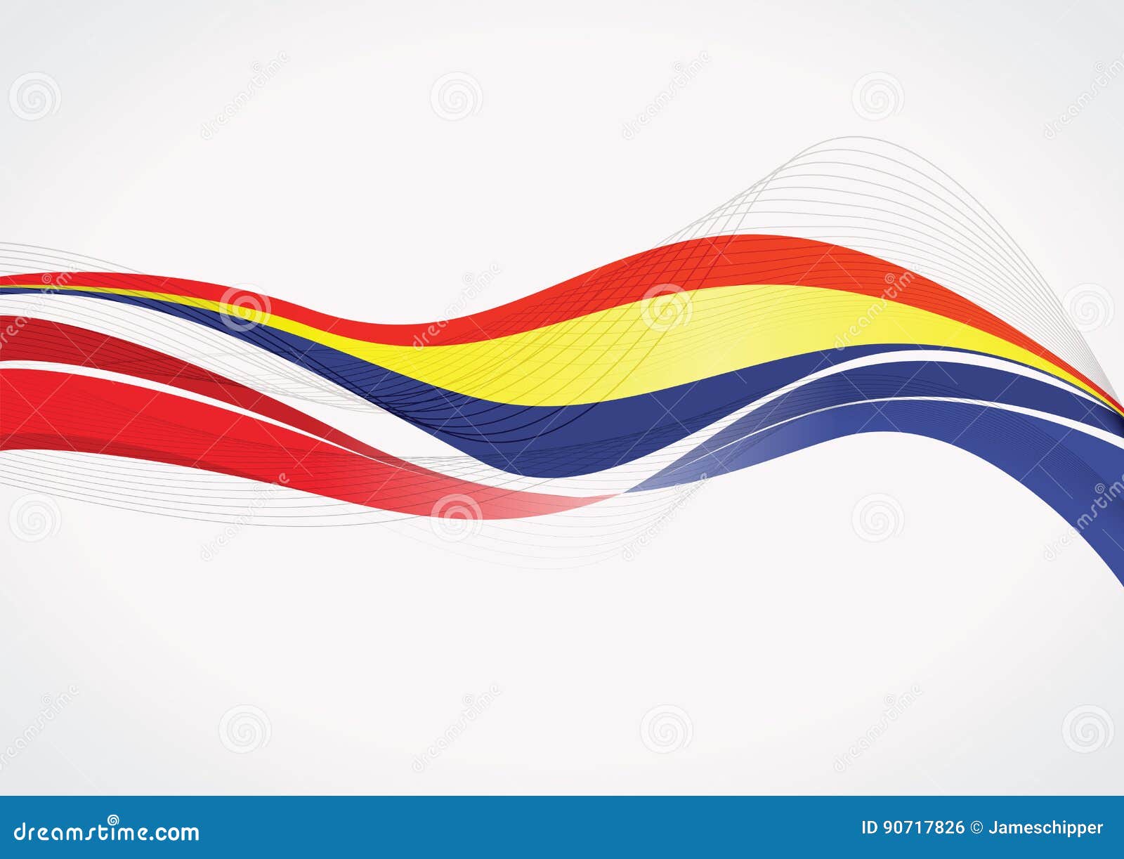 Romanian Abstract Flag Background Stock Vector - Illustration of banner ...