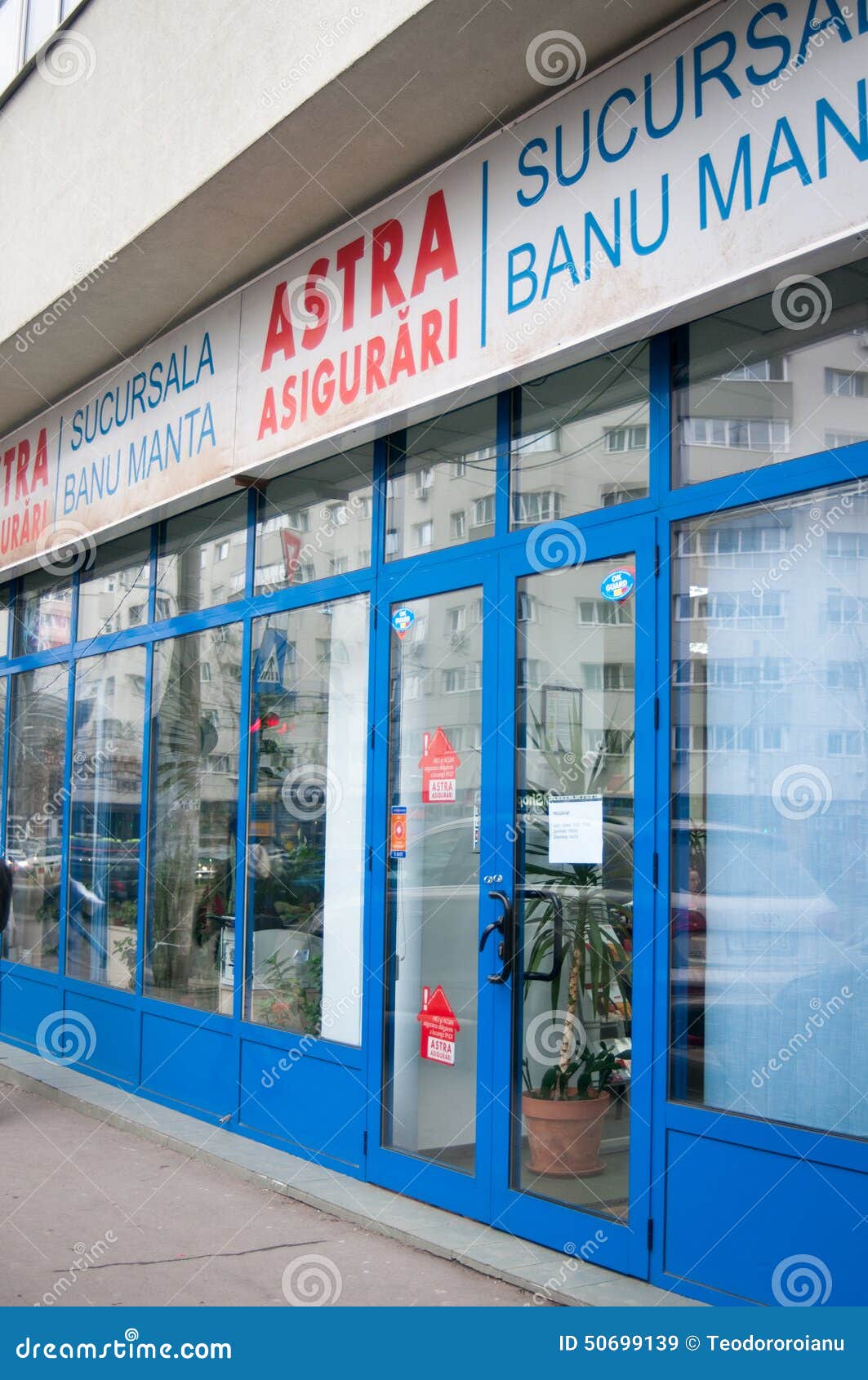 Romanian Astra Insurance Branch Editorial Stock Image - Image of office ...