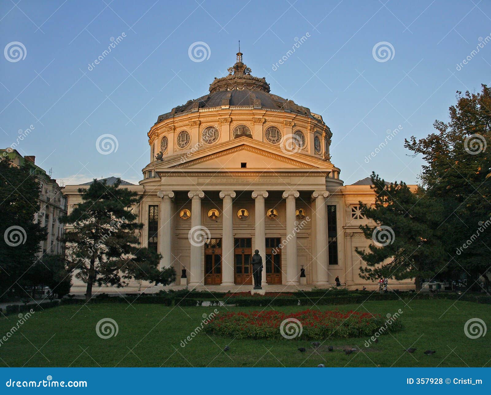 Romanian Atheneum stock photo. Image of grass, architectonic - 357928