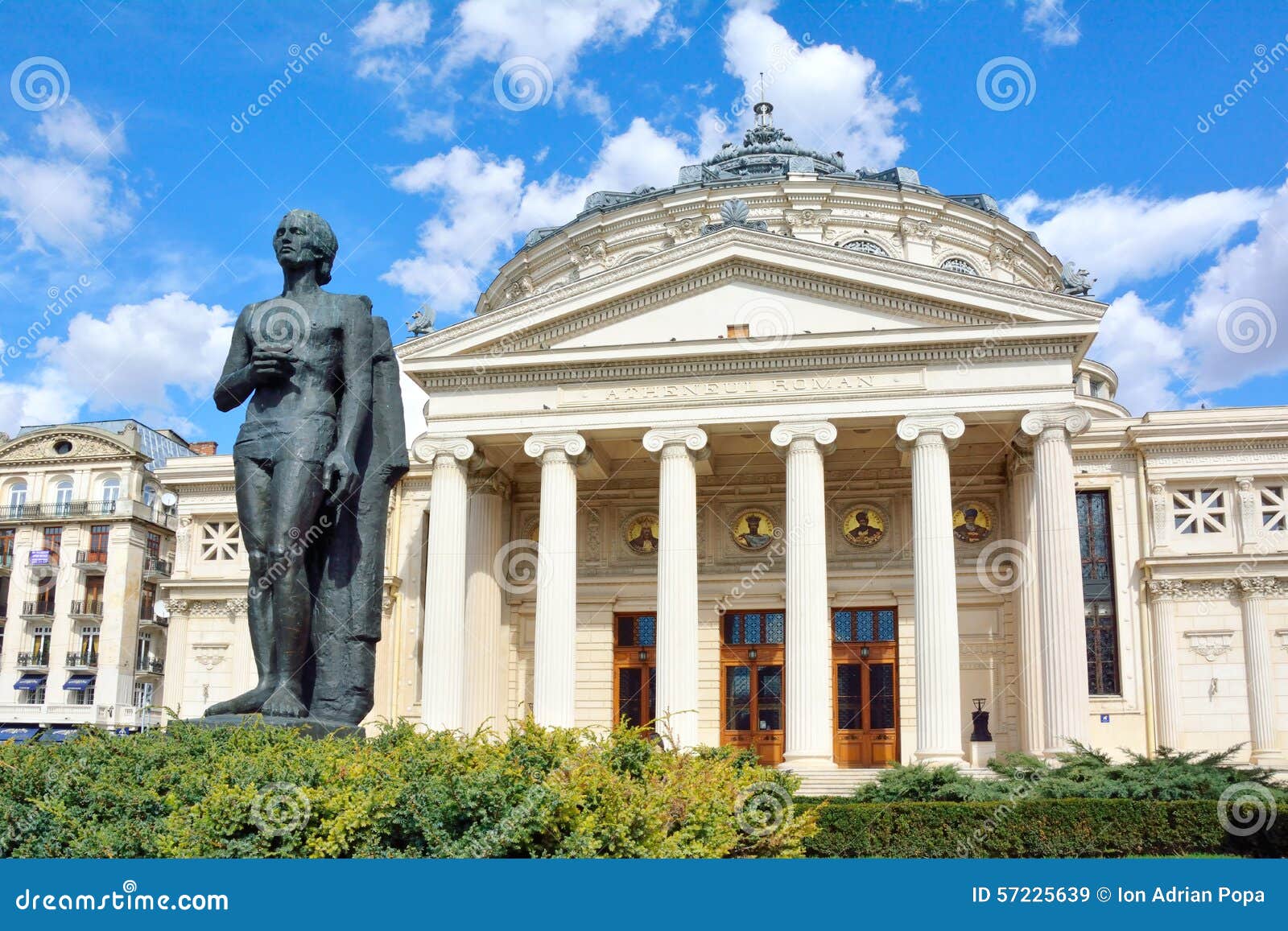 Romanian Atheneum, Bucharest, Romania Stock Image - Image of fresco ...