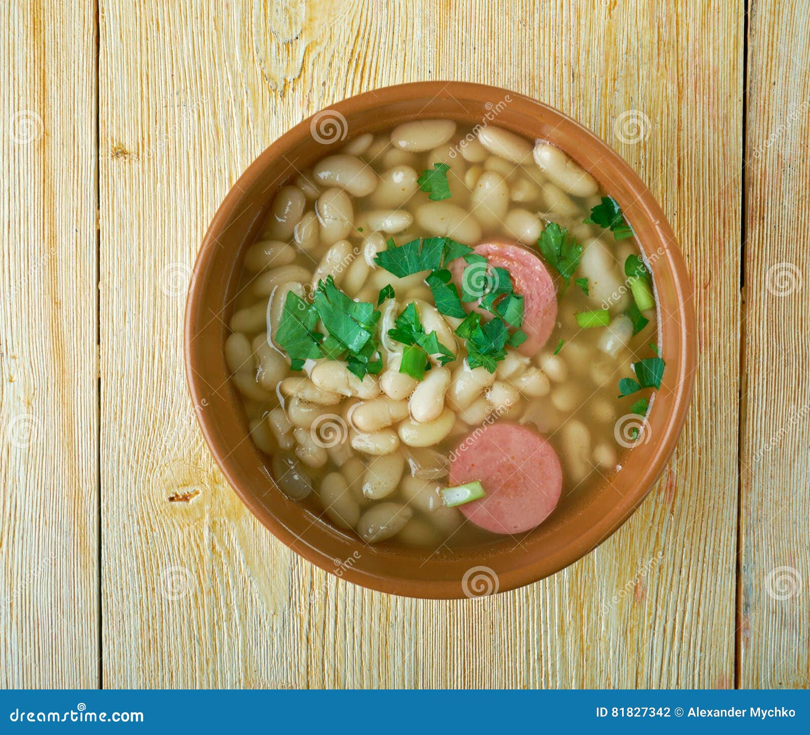 Romanian Bean Soup stock photo. Image of dish, vegetarian - 81827342