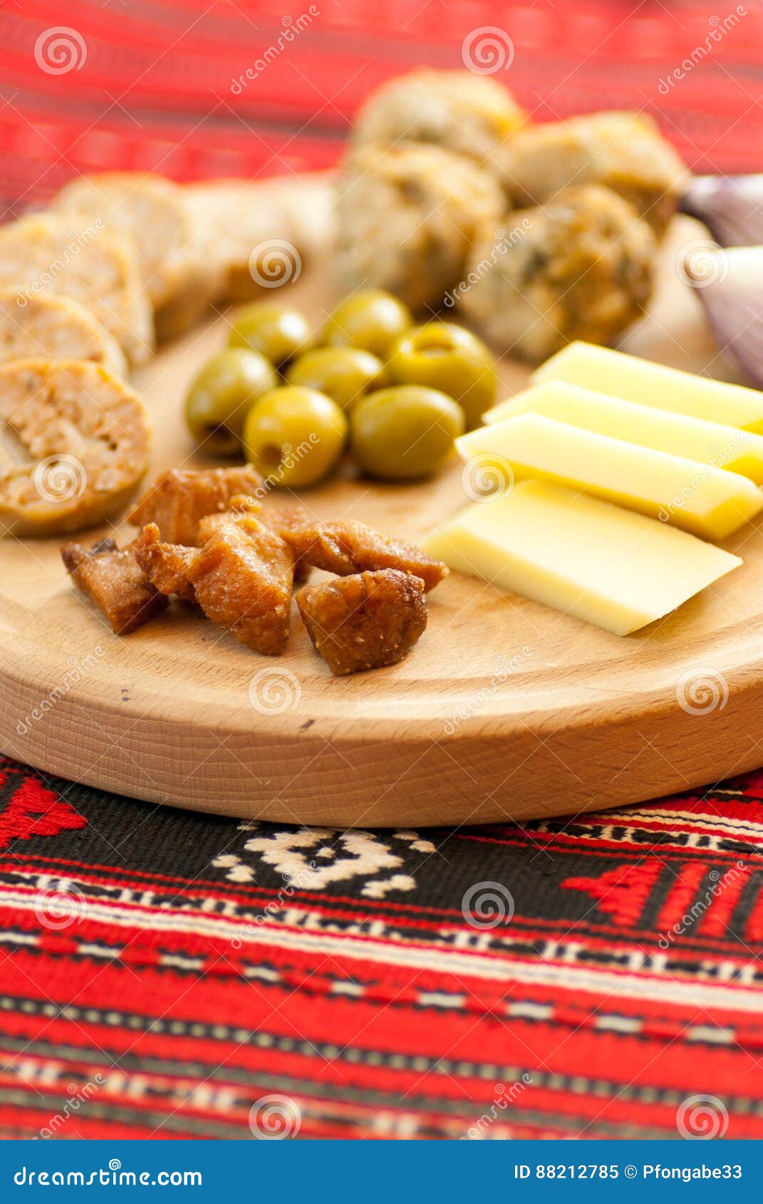 Romanian Christmas Appetizer Consist of Various Pork Dishes Stock Image ...