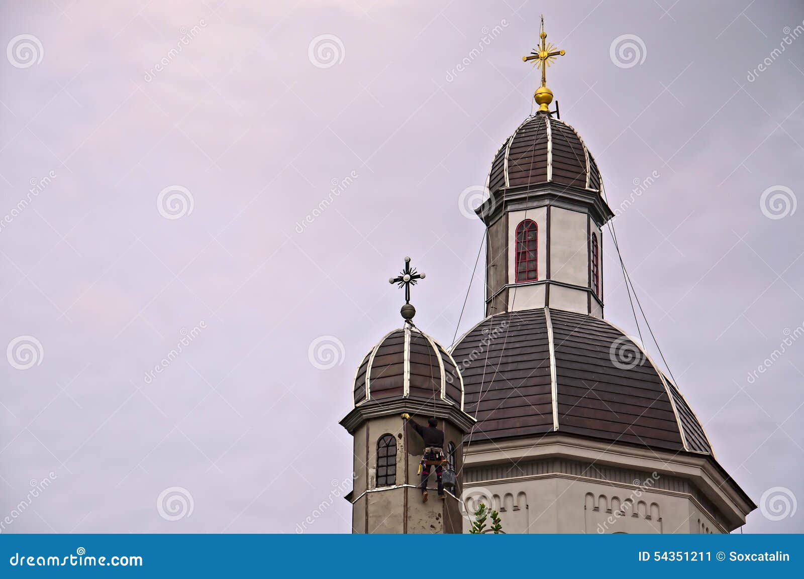 Romanian Church Restoration Stock Image - Image of construction ...