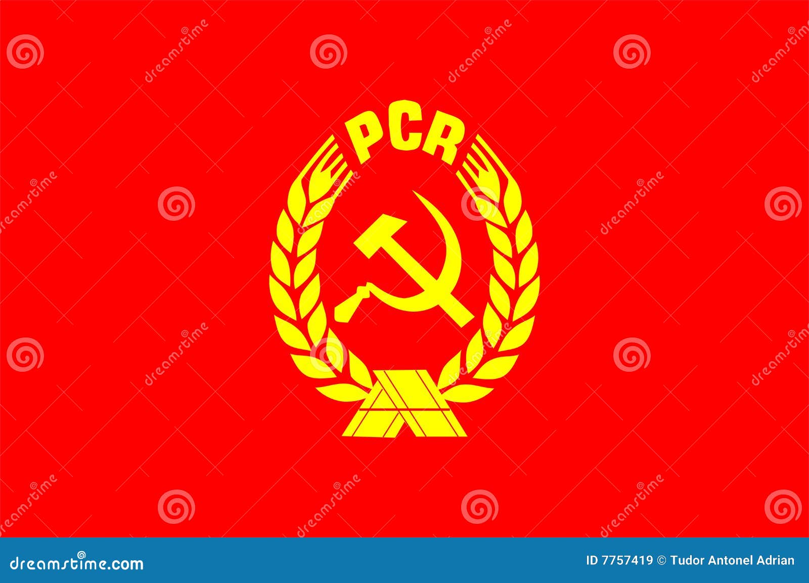 Romanian Comunist Party Pcr Stock Illustration - Illustration of soviet ...