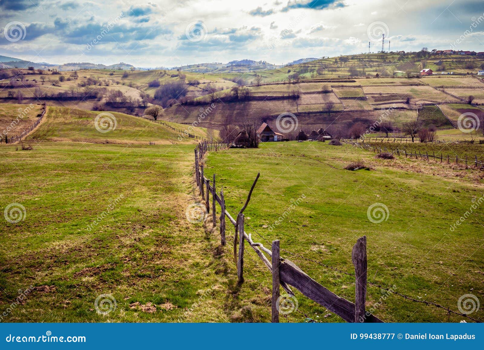 Romanian country side stock image. Image of hill, side - 99438777