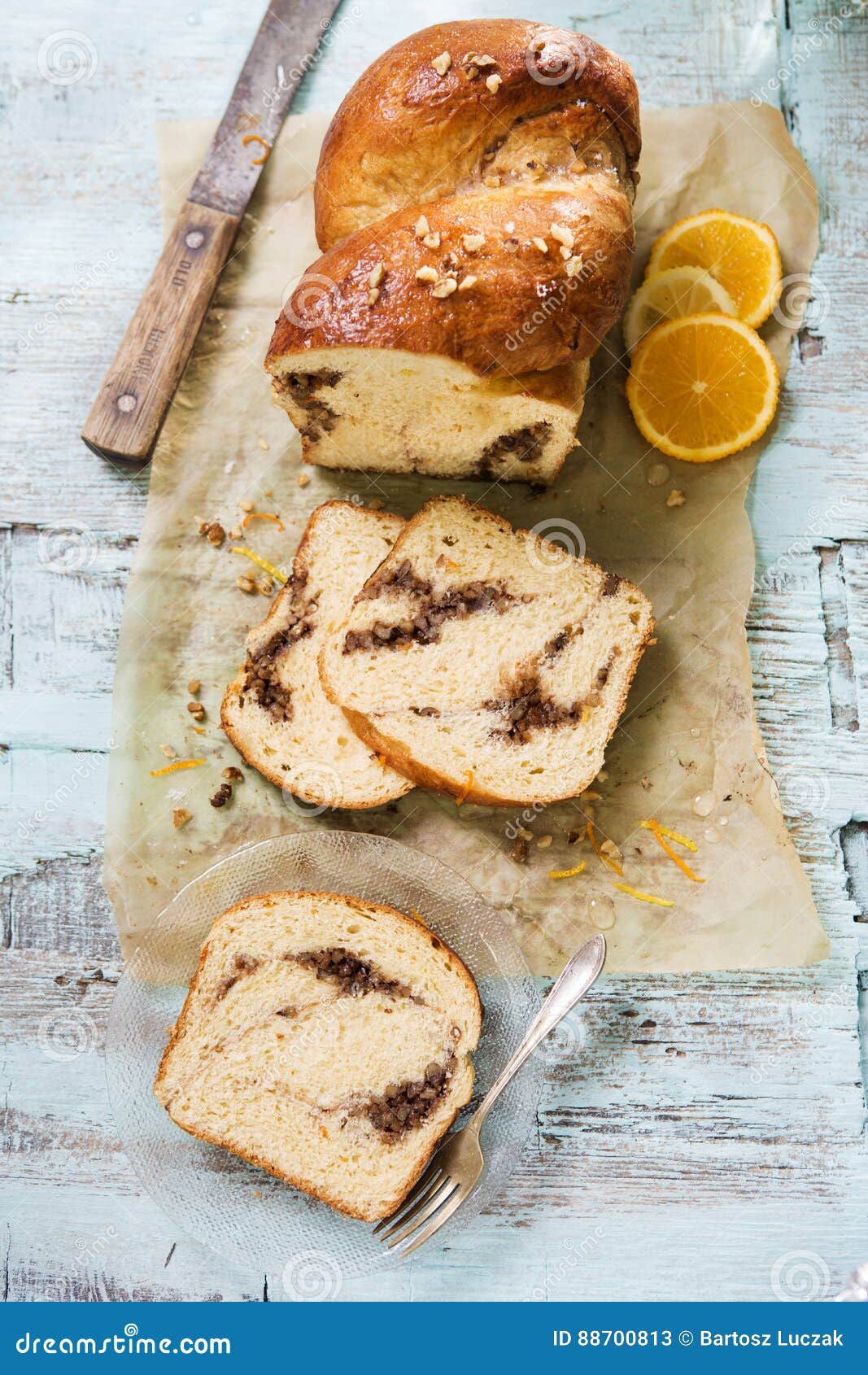 Romanian cozonac stock image. Image of homemade, cake - 88700813