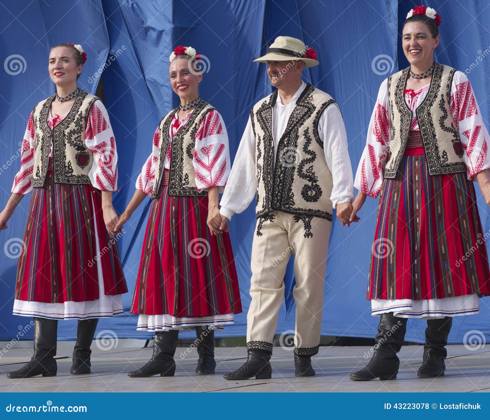 Romanian Dancers editorial stock photo. Image of entertaining - 43223078