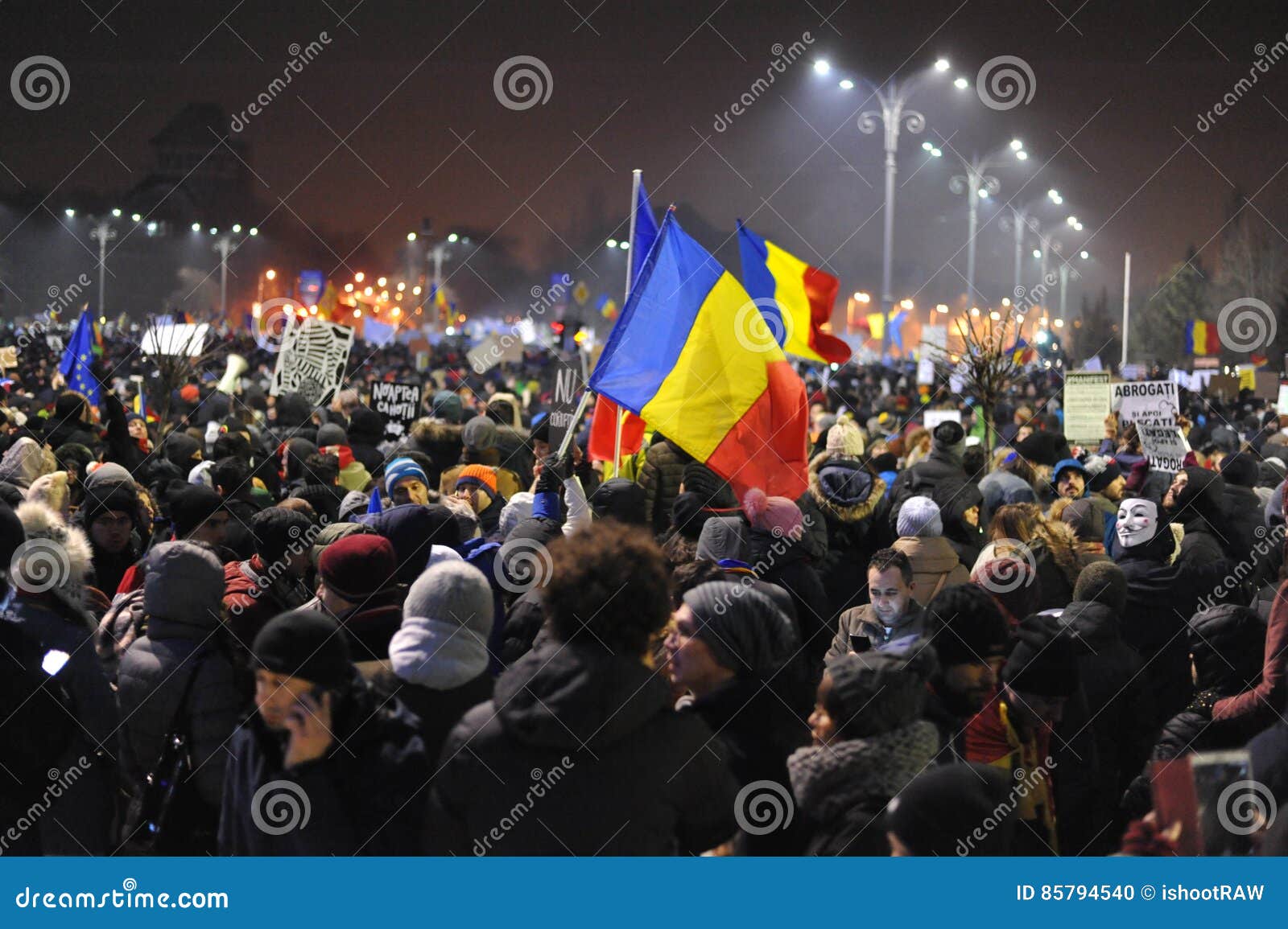 Romanian democracy protest editorial image. Image of dragnea - 85794540
