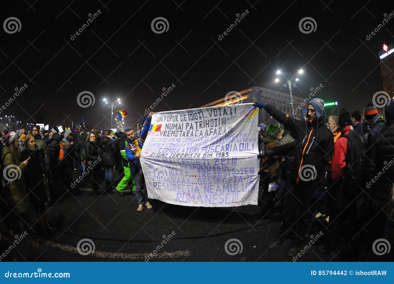 Romanian democracy protest editorial photography. Image of national ...