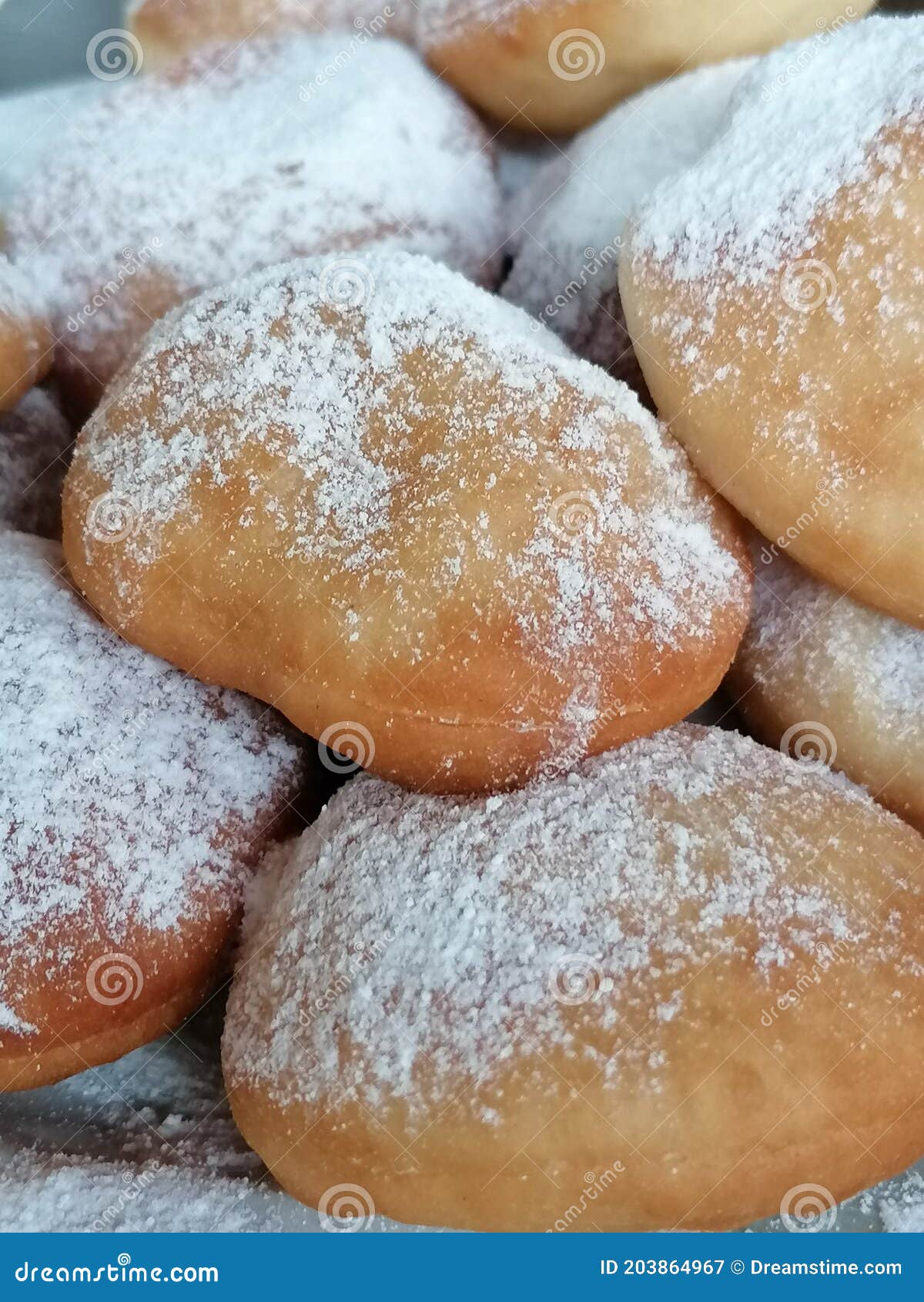 Romanian donuts stock image. Image of tasty, sugar, bake - 203864967