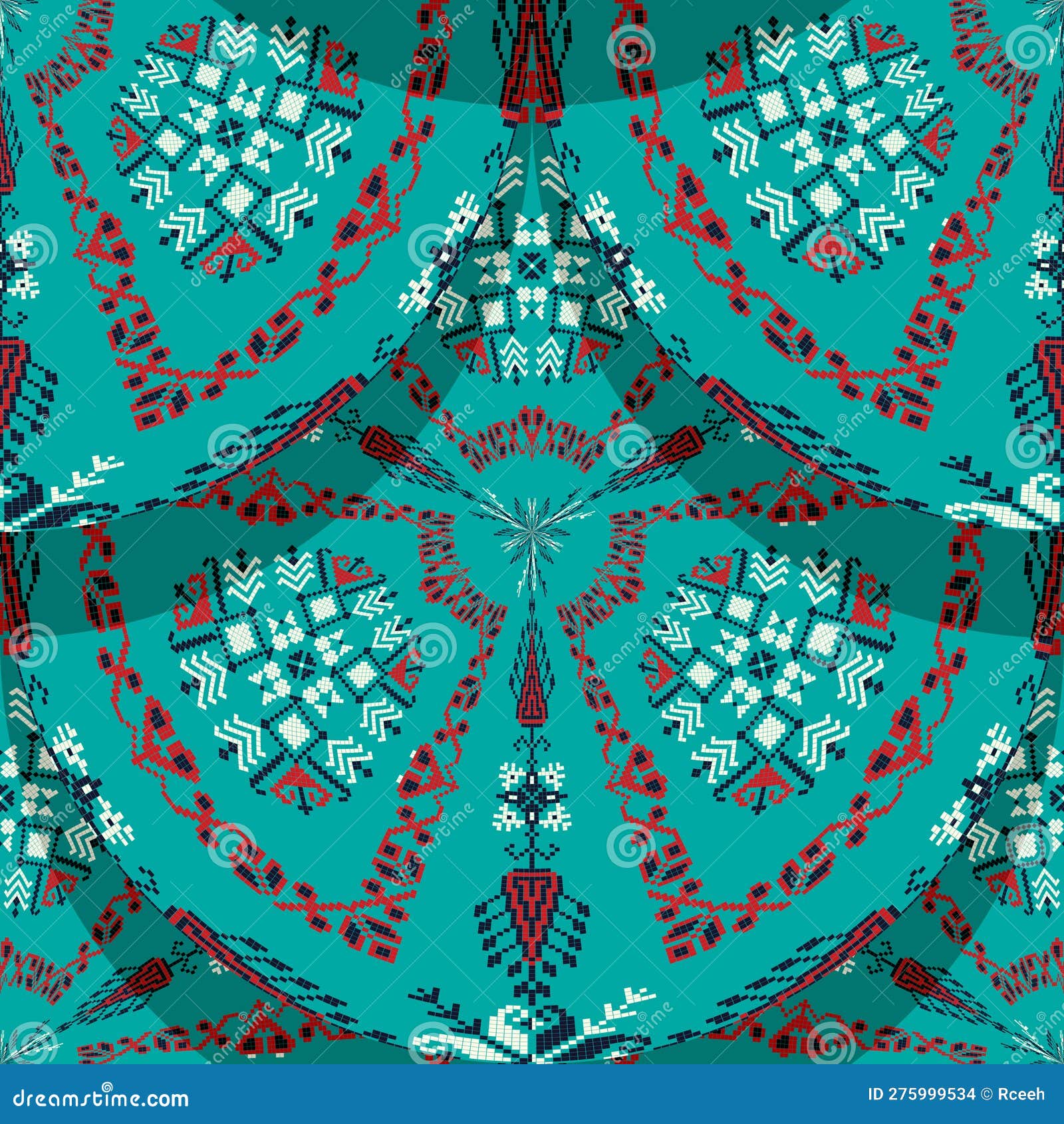 Romanian Embroidery Seamless Pattern 5 Stock Vector - Illustration of ...