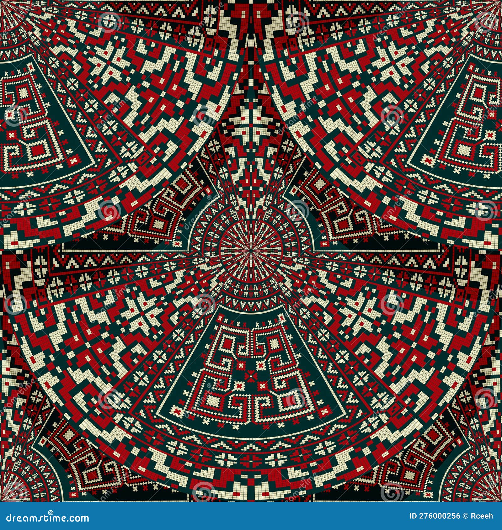 Romanian Embroidery Seamless Pattern 30 Stock Vector - Illustration of ...