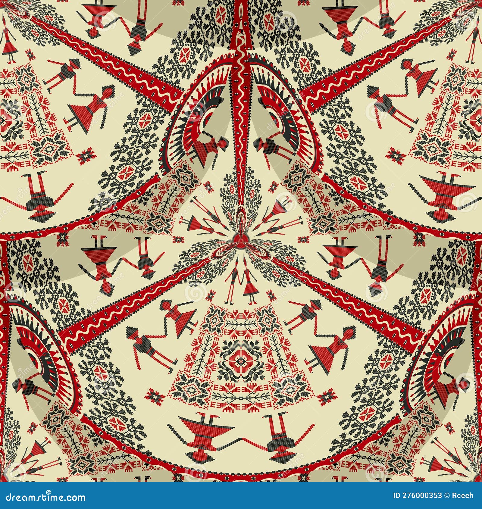 Romanian Embroidery Seamless Pattern 34 Stock Vector - Illustration of ...