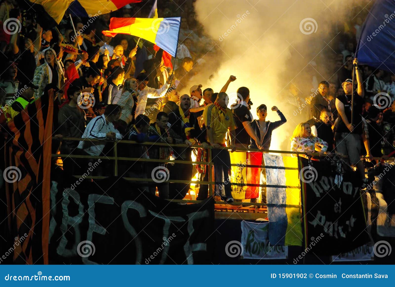Romanian fans editorial photography. Image of greensward - 15901902