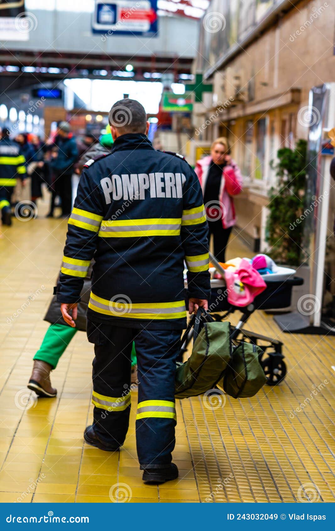 Romanian Firefighting Emergency Fireman (Pompierii) in Bucharest ...