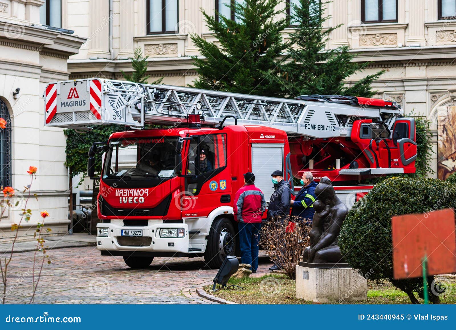 Romanian Firefighting Emergency Fireman (Pompierii) in Bucharest ...