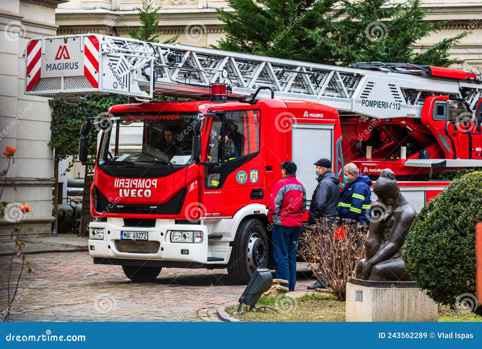 Romanian Firefighting Emergency Fireman (Pompierii) in Bucharest ...