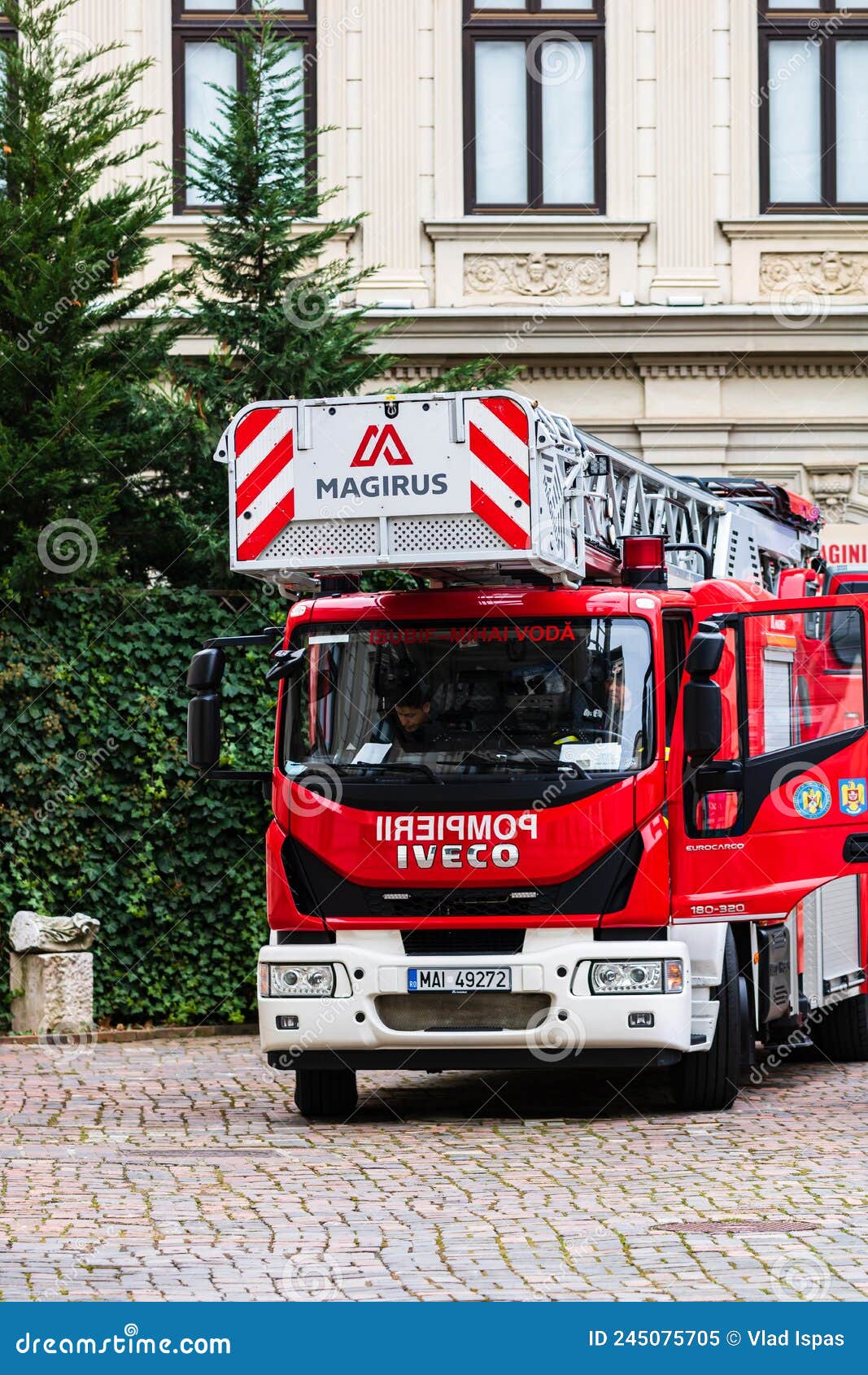 Romanian Firefighting Emergency Fireman (Pompierii) in Bucharest ...