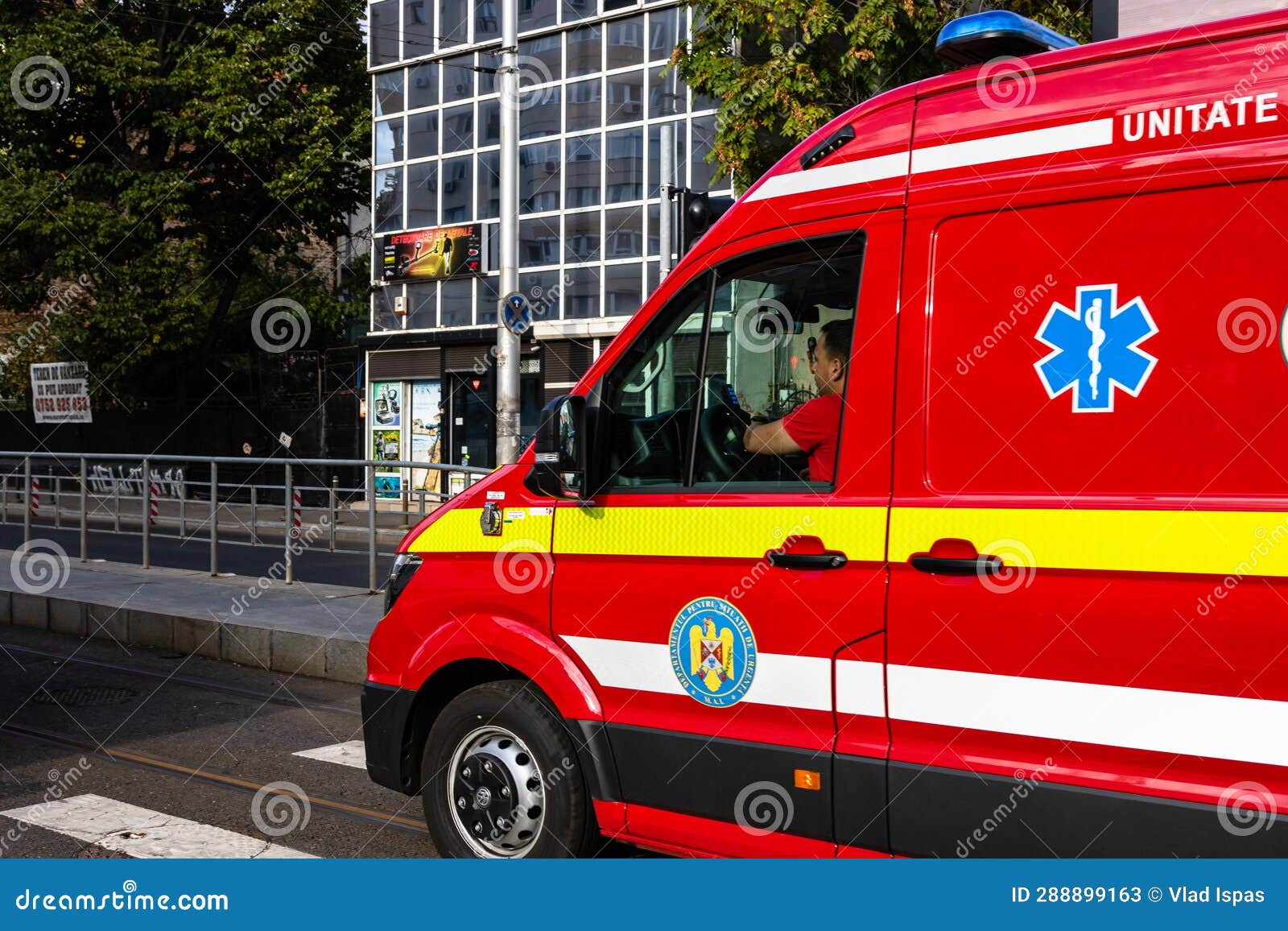 Romanian Firefighting Emergency Fireman (Pompierii) in Bucharest ...