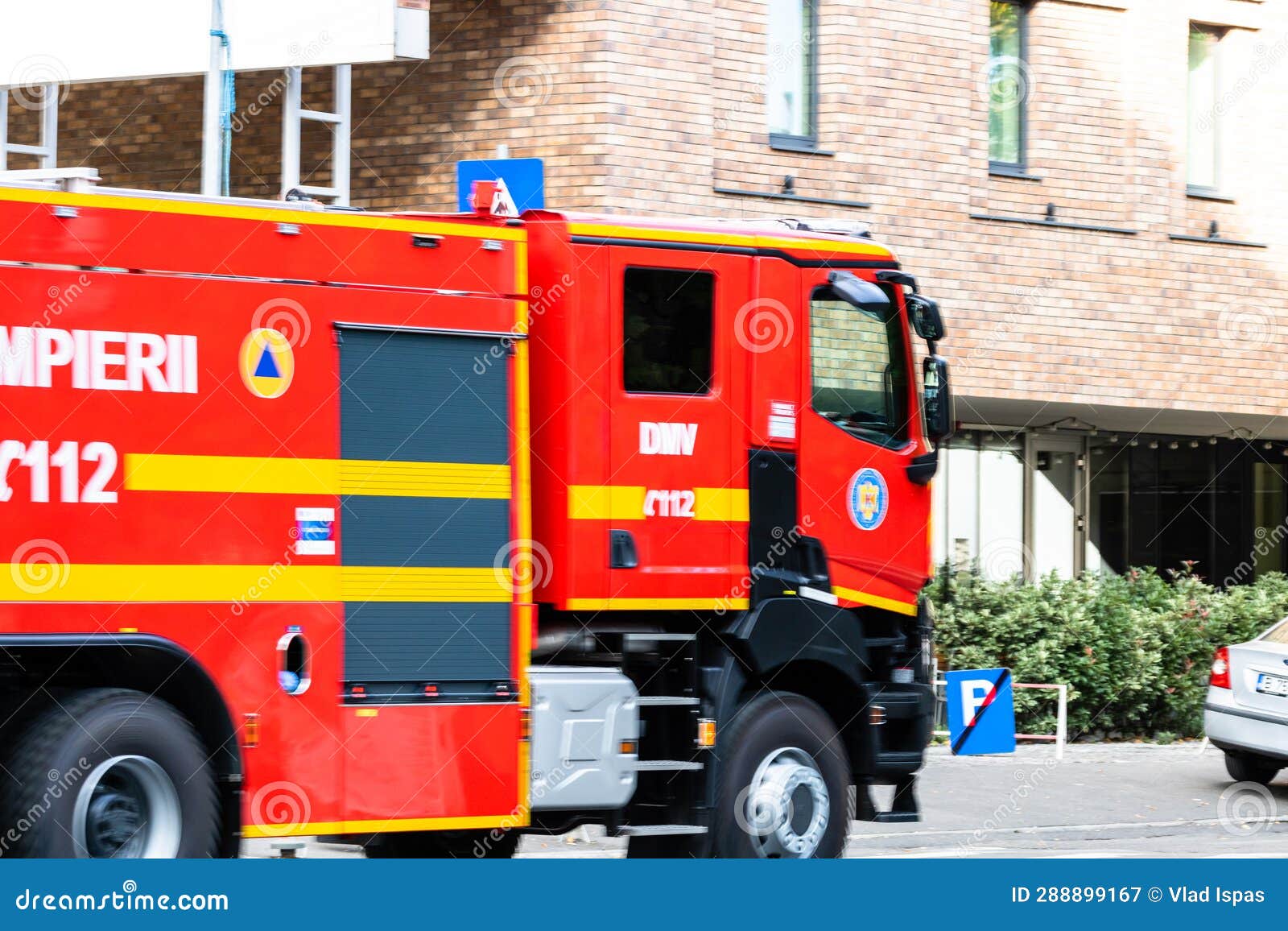 Romanian Firefighting Emergency Fireman (Pompierii) in Bucharest ...