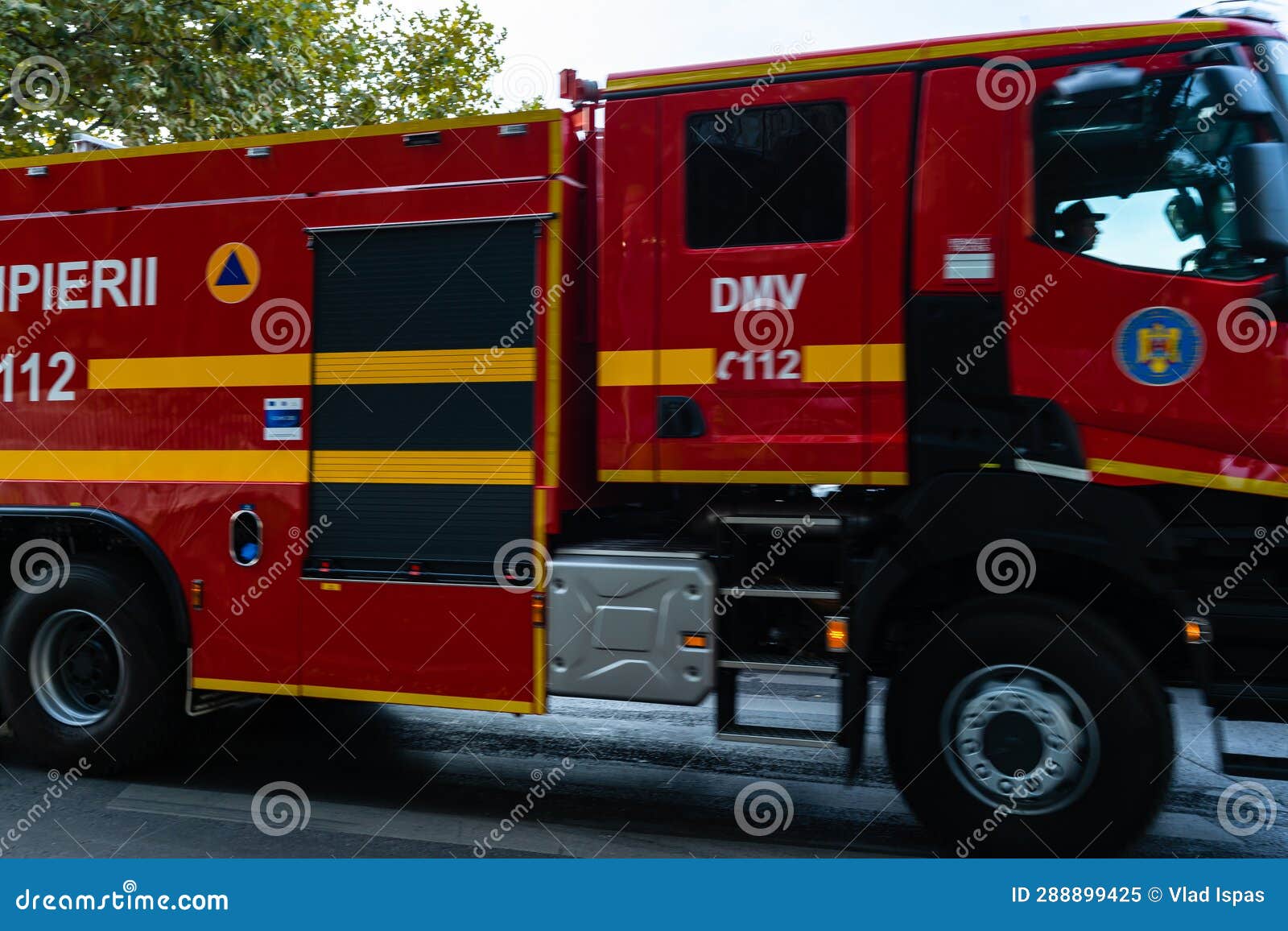 Romanian Firefighting Emergency Fireman (Pompierii) in Bucharest ...