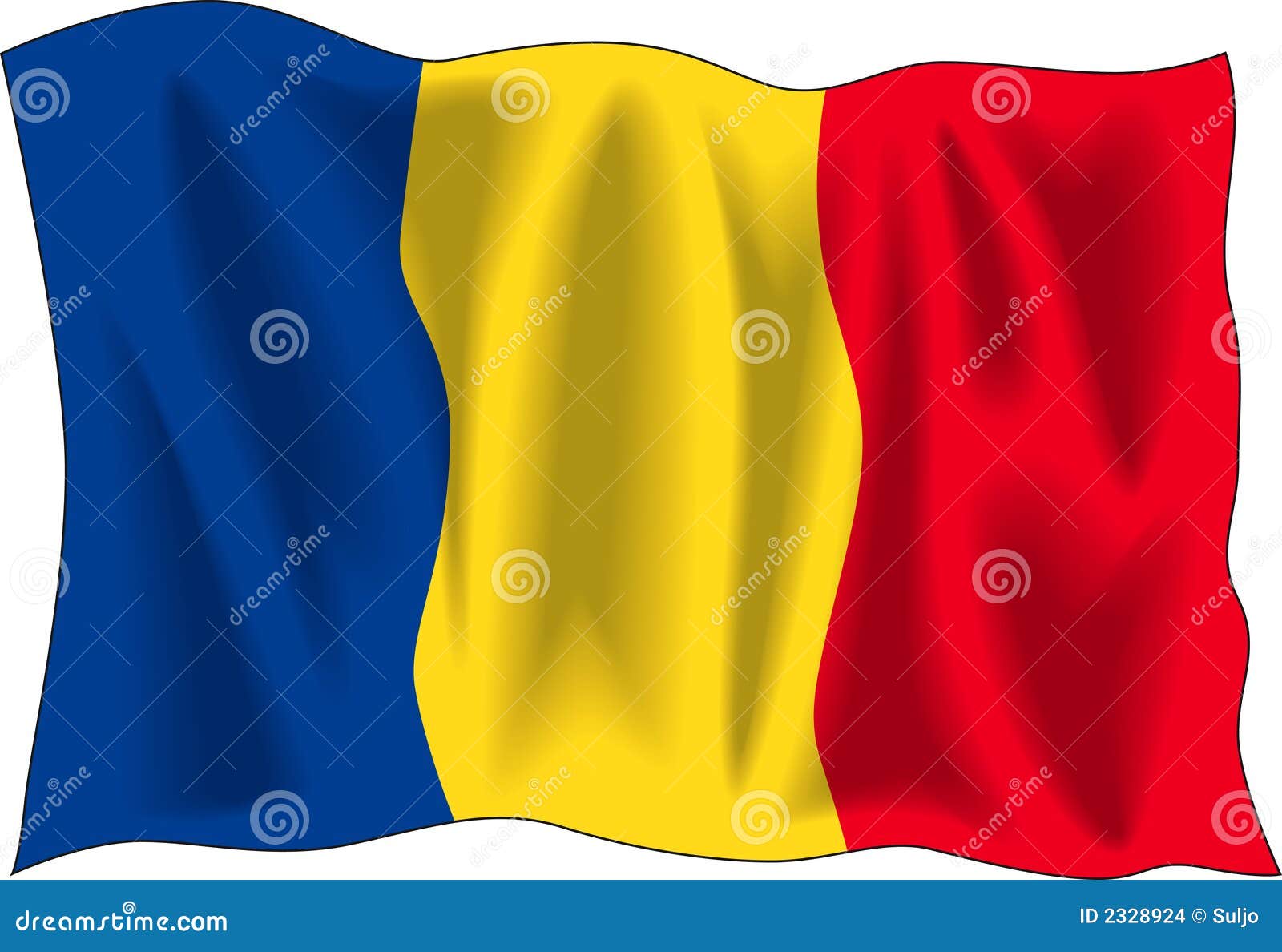 Romanian flag stock vector. Illustration of scalable, sign - 2328924