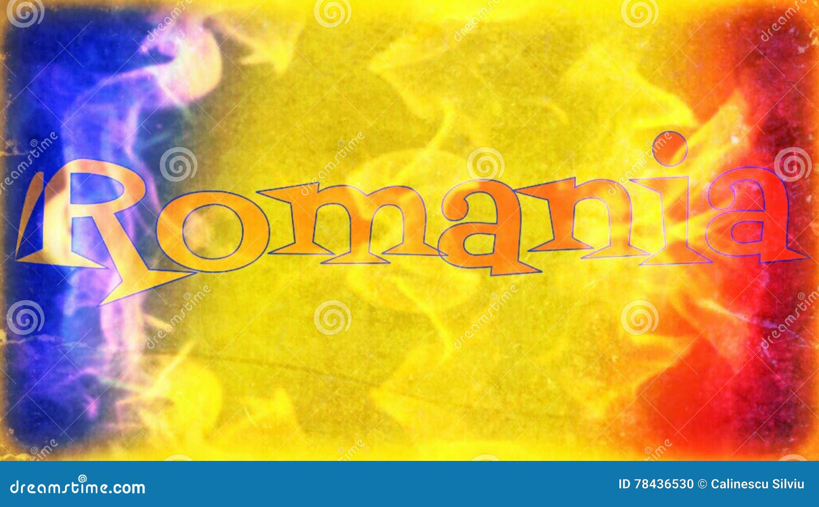 Romanian Flag Banner in Flames Stock Illustration - Illustration of ...