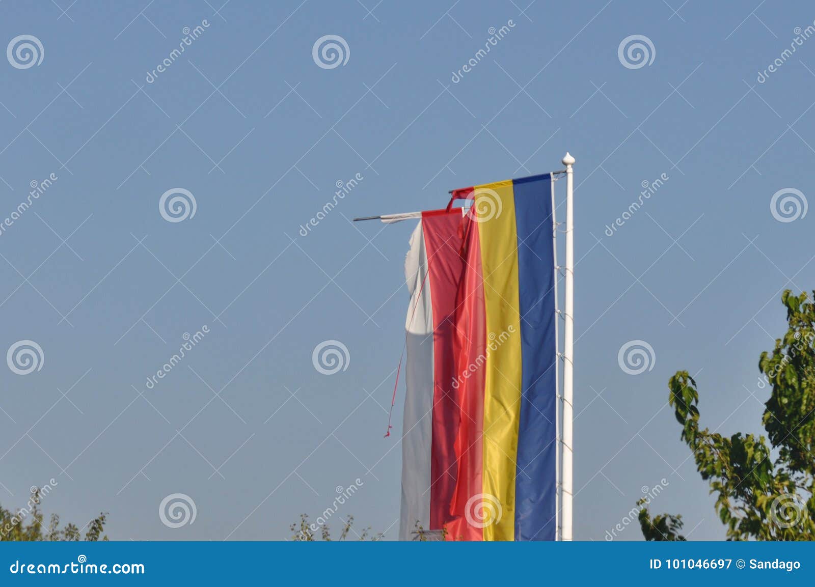 Romanian flag broken stock image. Image of great, guardian - 101046697