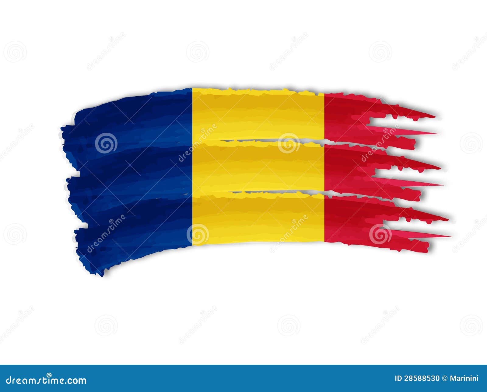 Romanian flag drawing stock illustration. Illustration of great - 28588530