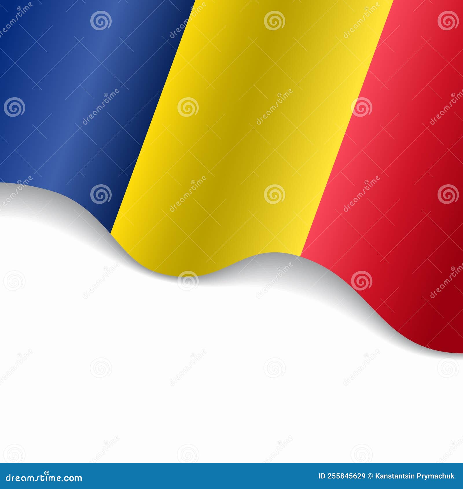 Romanian Flag Wavy Abstract Background. Vector Illustration. Stock ...
