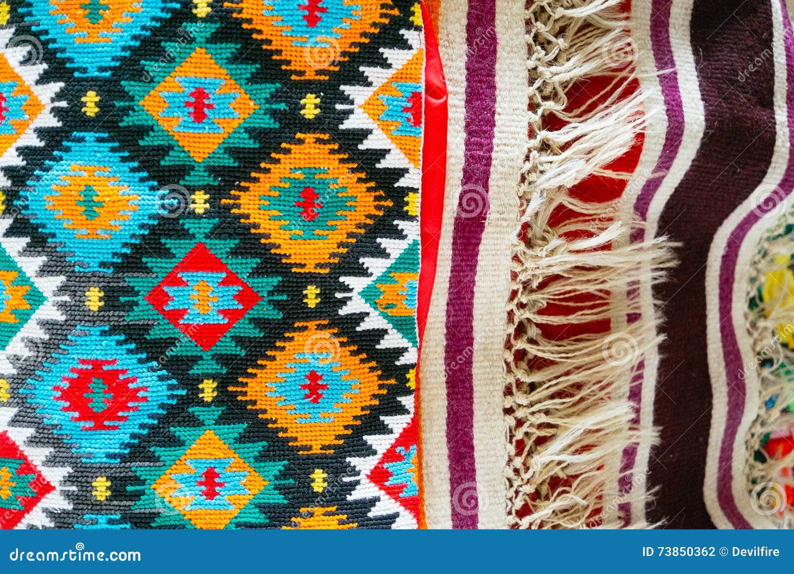 Romanian Folk Seamless Pattern Ornaments Stock Photo - Image of design ...