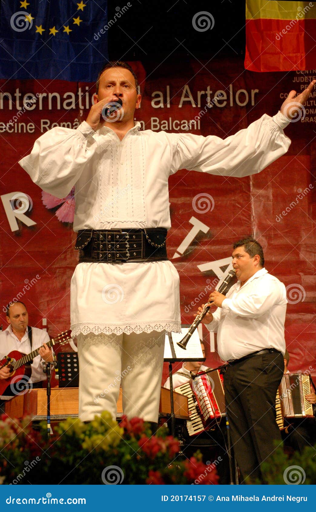 Romanian Folk Singer at a Festival Editorial Photography - Image of ...