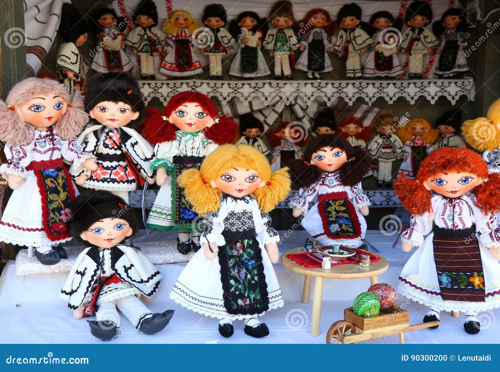 Romanian handmade dolls stock photo. Image of crafted - 90300200