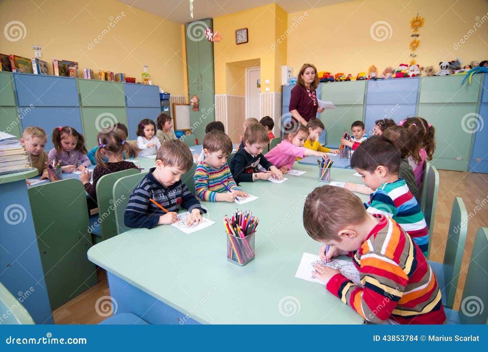 Romanian kindergarten editorial stock image. Image of children - 43853784