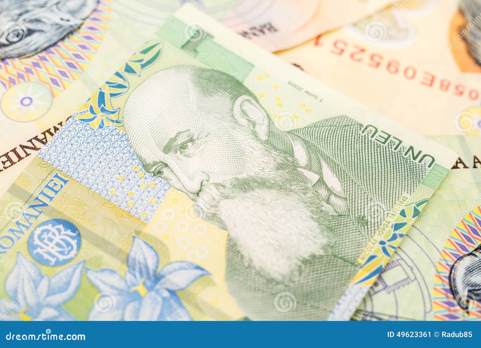 Romanian Lei Banknotes stock image. Image of banknote - 49623361