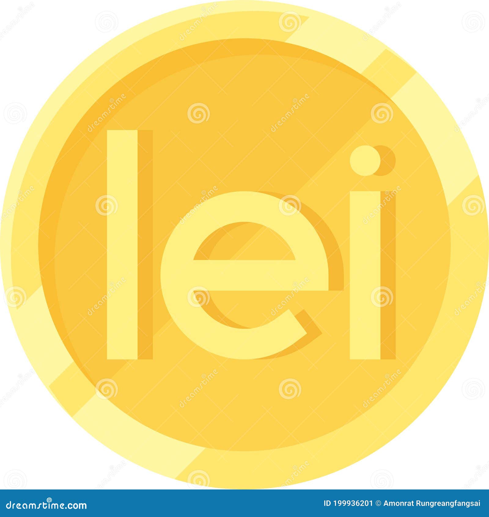 Romanian Leu Coin Icon, Currency of Romania Stock Vector - Illustration ...