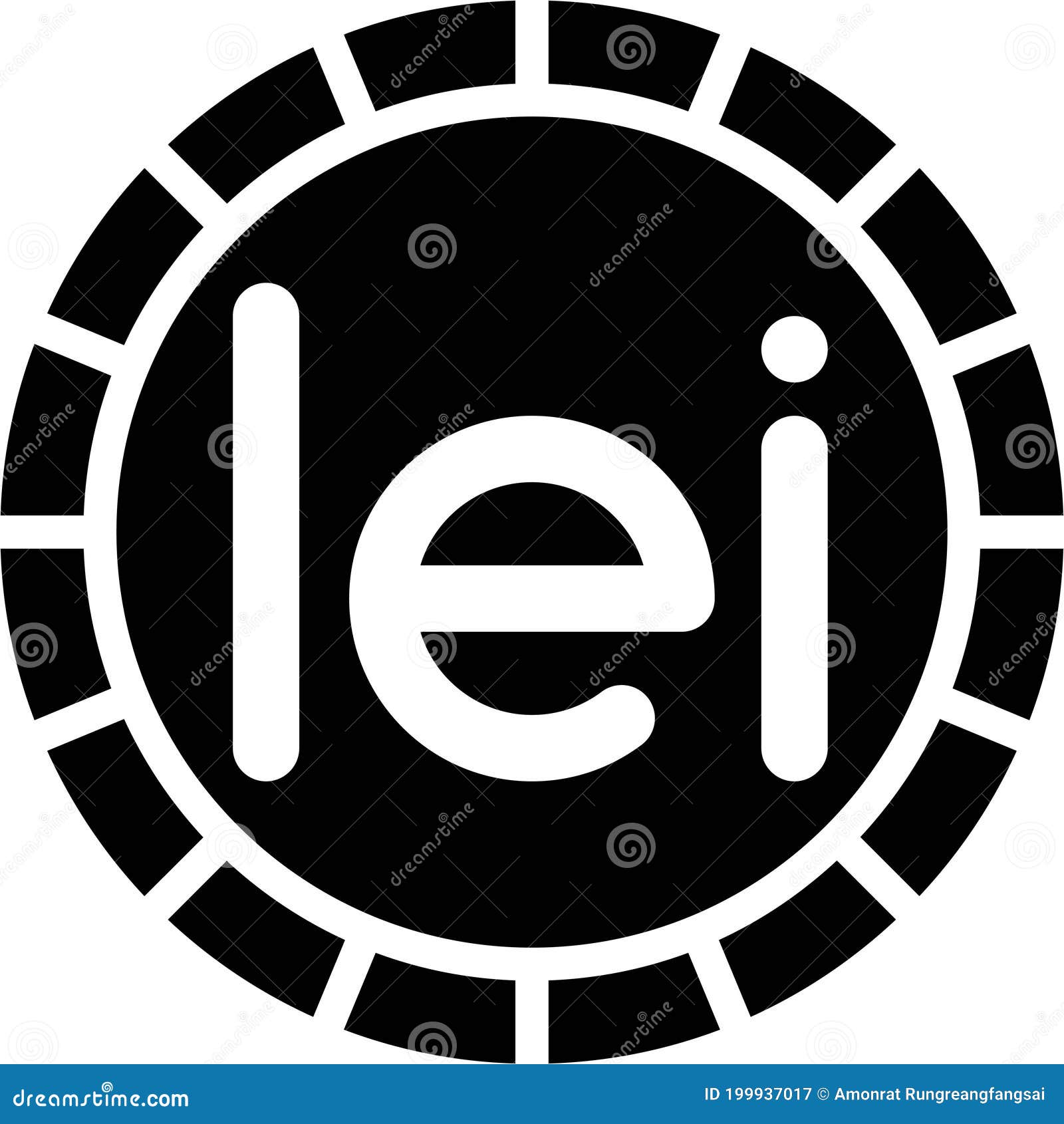 Romanian Leu Coin Icon, Currency of Romania Stock Vector - Illustration ...