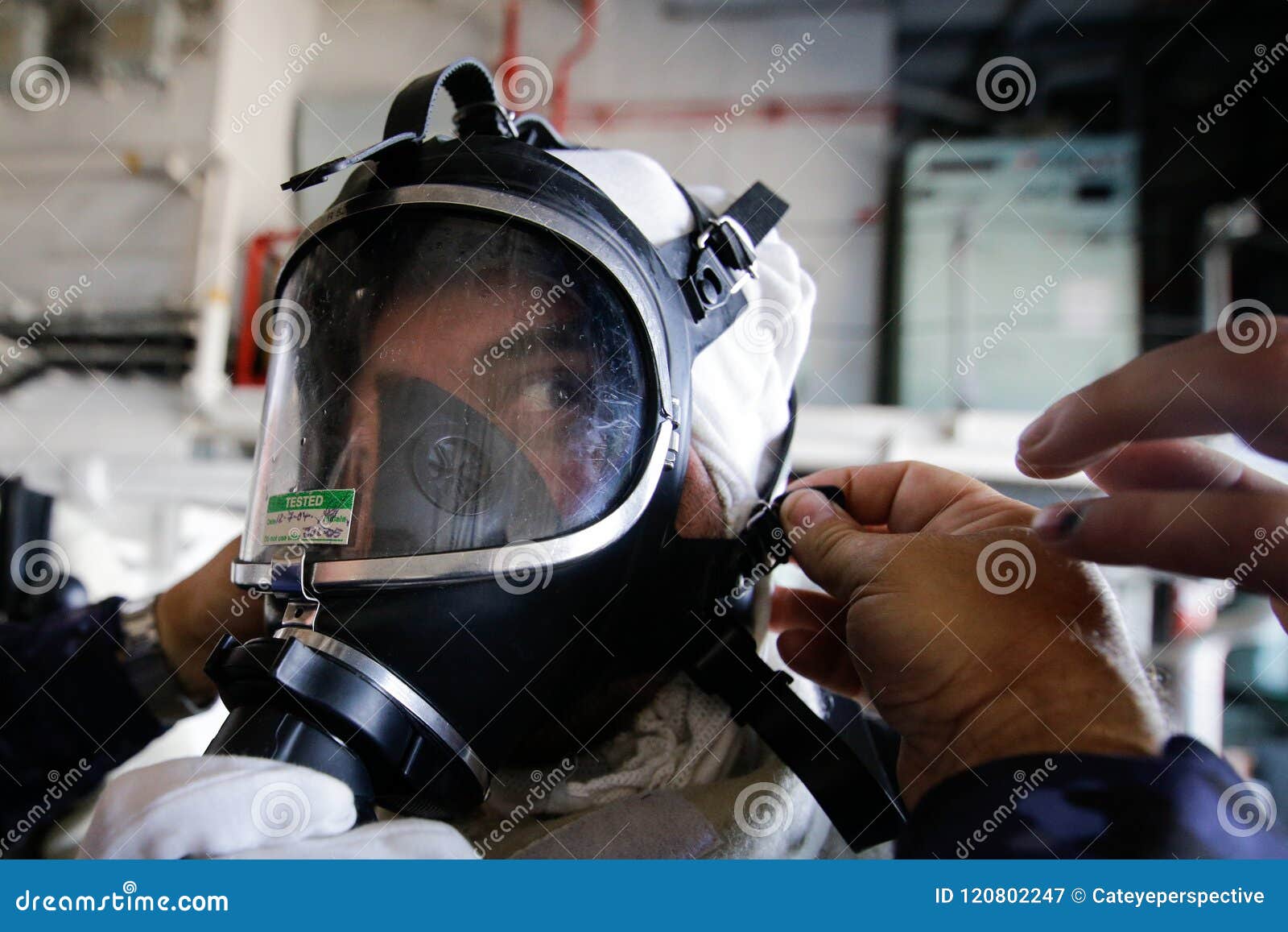 Romanian Man Using a Firefighter Mask Editorial Photography - Image of ...